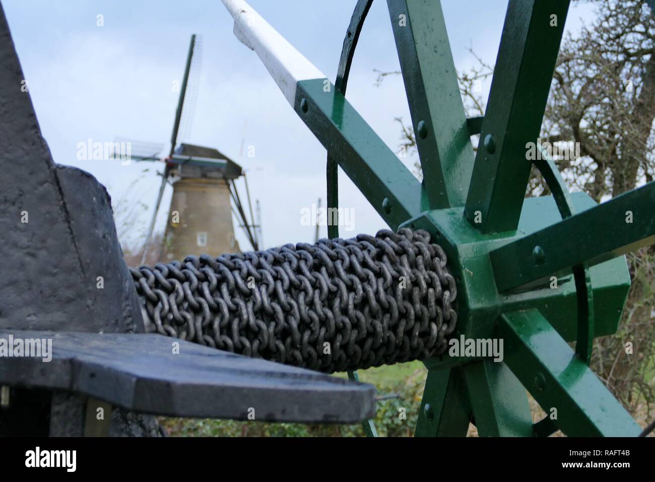 Workings of a Windmill Stock Photo - Alamy