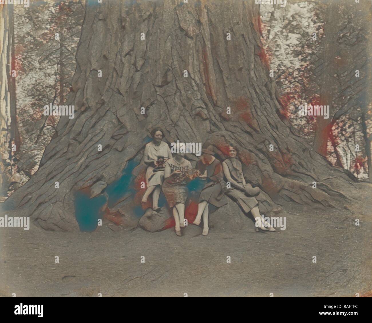 Women with Cameras at the Base of a Tree, Louis Fleckenstein (American ...