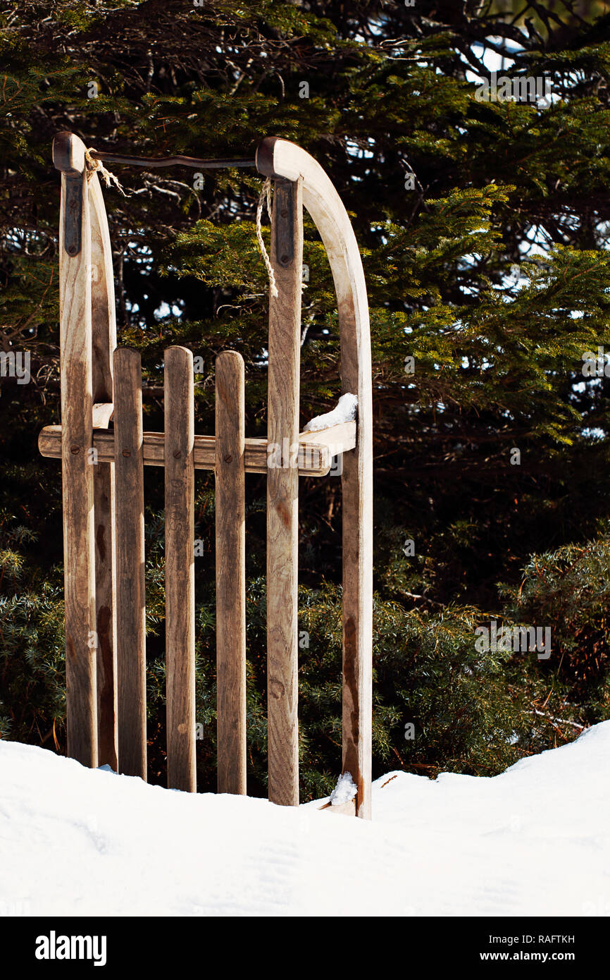 Sledge in snowy landscape hi-res stock photography and images - Alamy