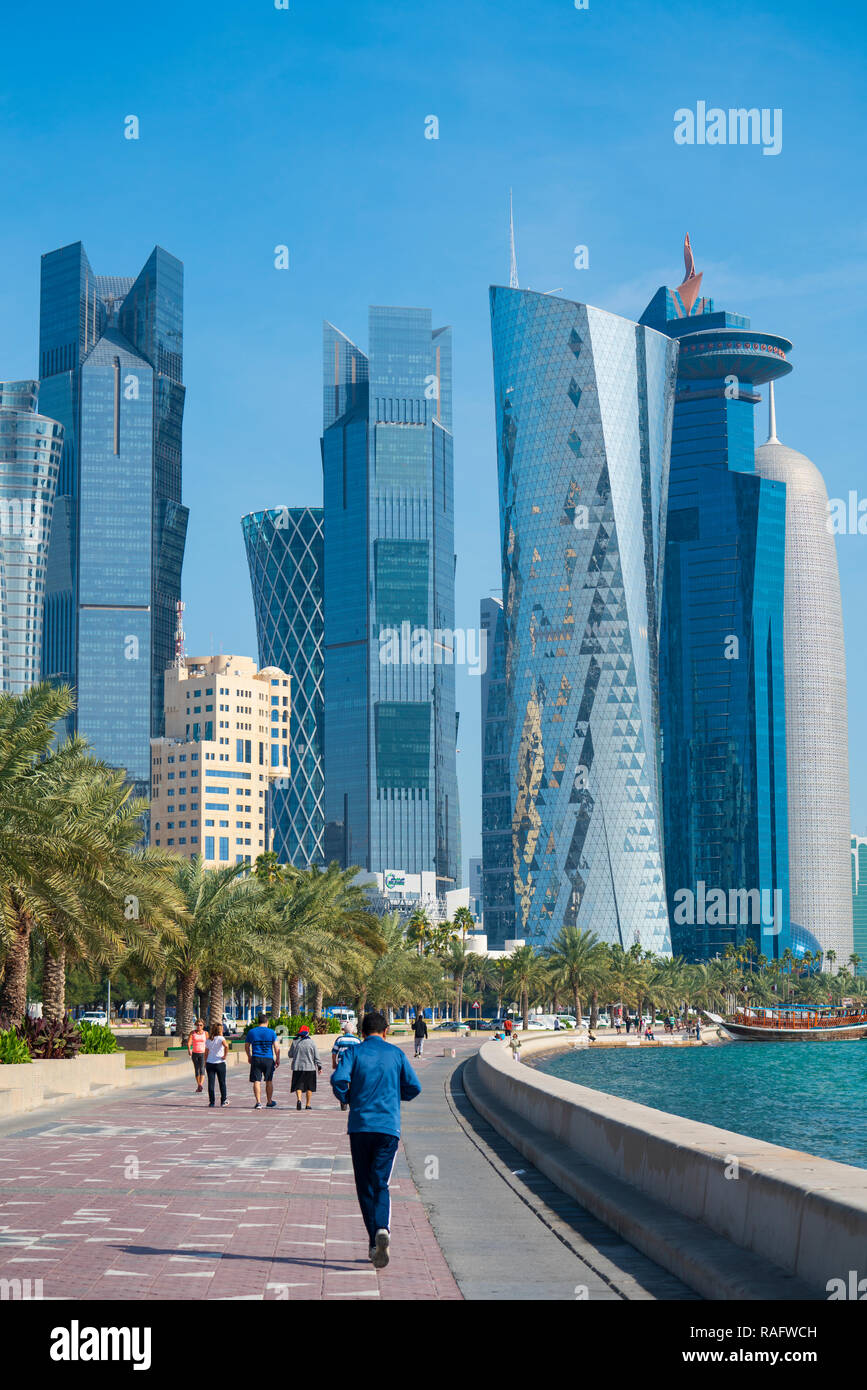 Doha skyline qatar from hi-res stock photography and images - Alamy