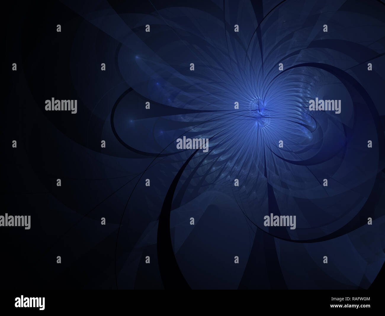 Gentle and soft fractal blue flower computer generated image for logo ...