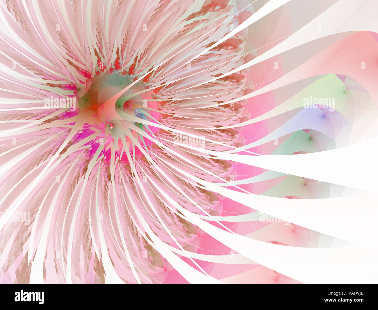 Gentle and soft fractal flowers computer generated image for logo ...