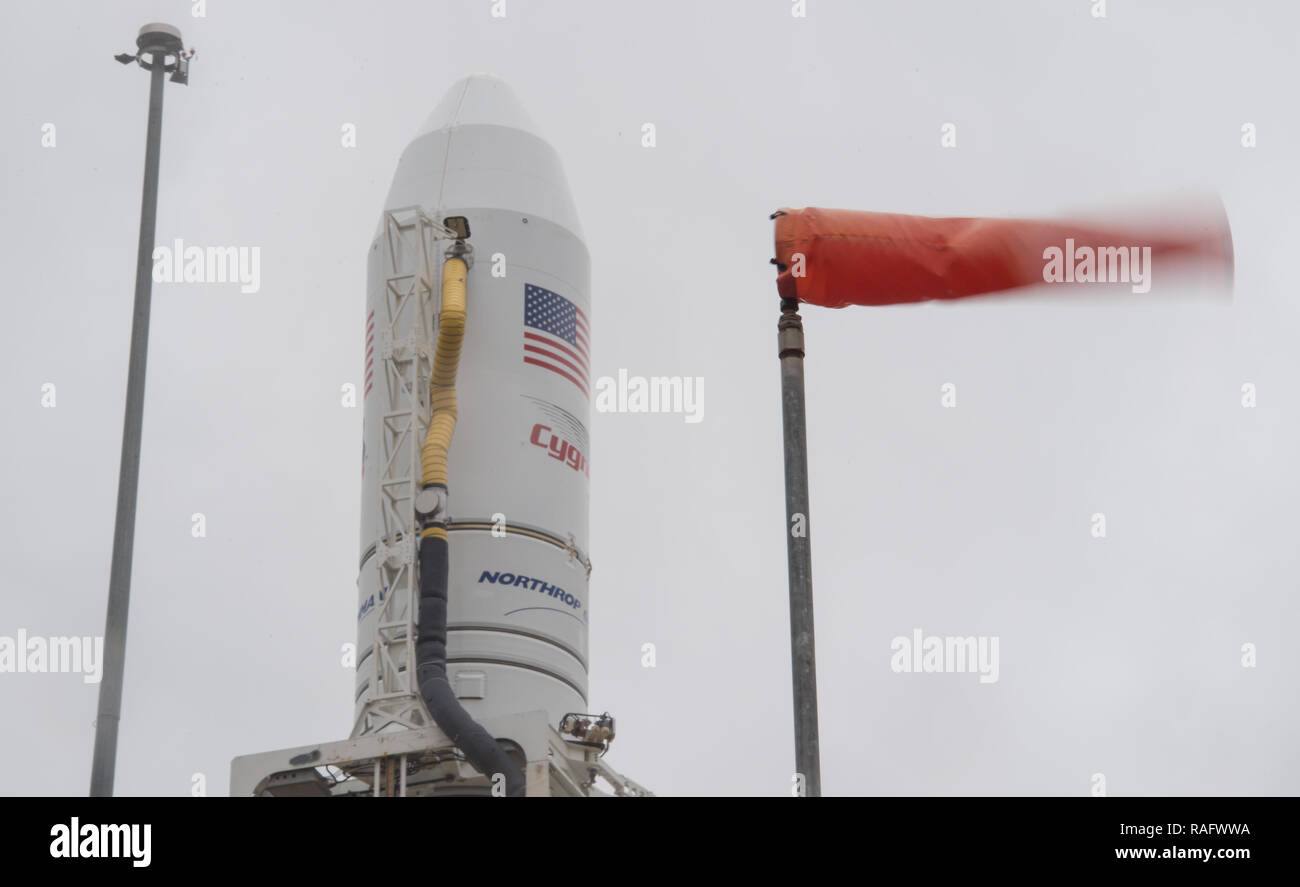 The Northrop Grumman Antares rocket, with Cygnus resupply spacecraft ...