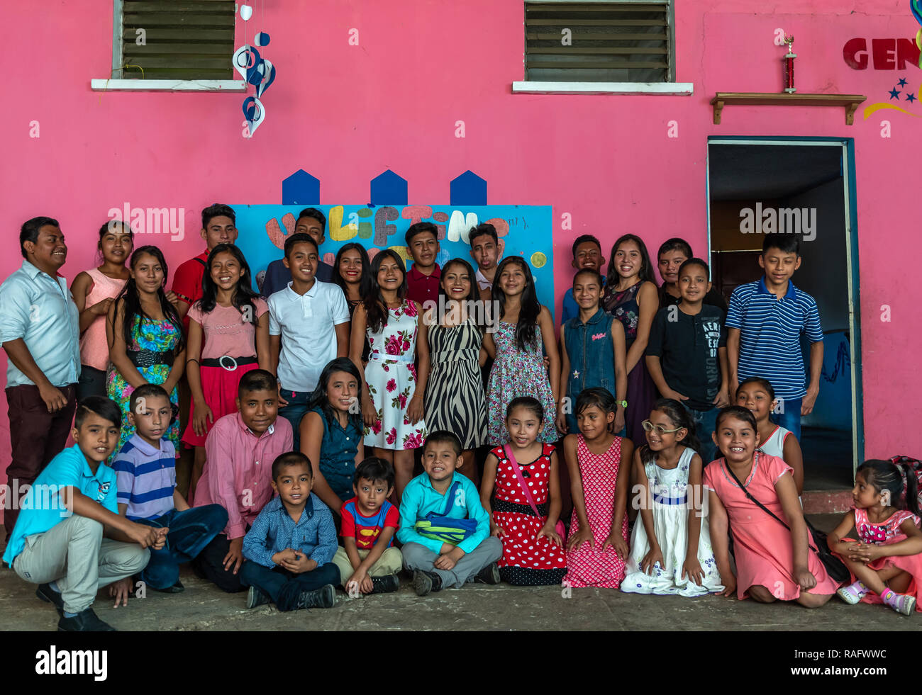 group photo of latin children in Guatemala Stock Photo - Alamy