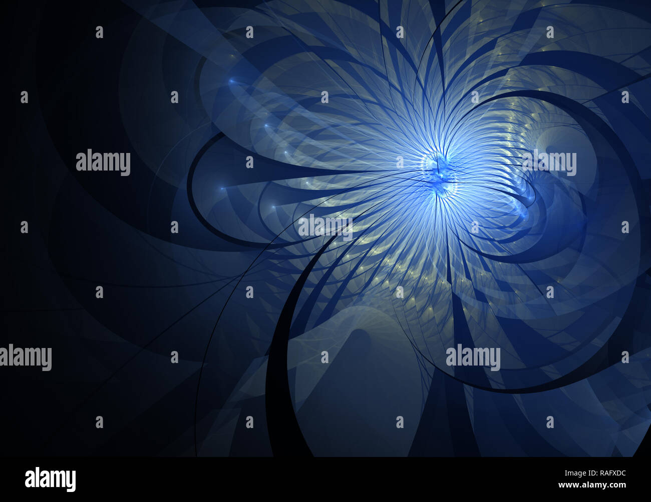 Gentle and soft fractal blue flower computer generated image for logo ...