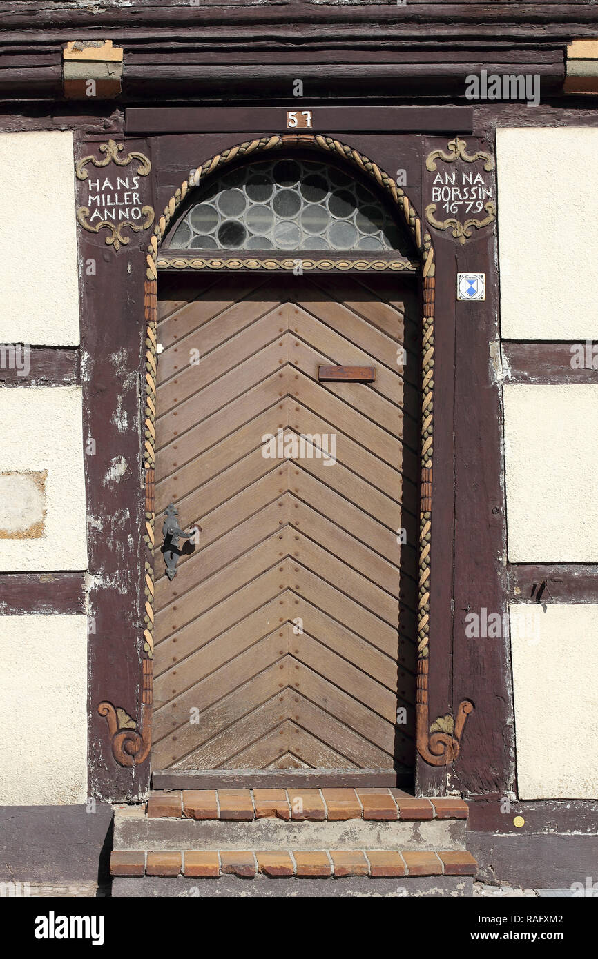 Medieval Front door in Tangermünde Stock Photo - Alamy