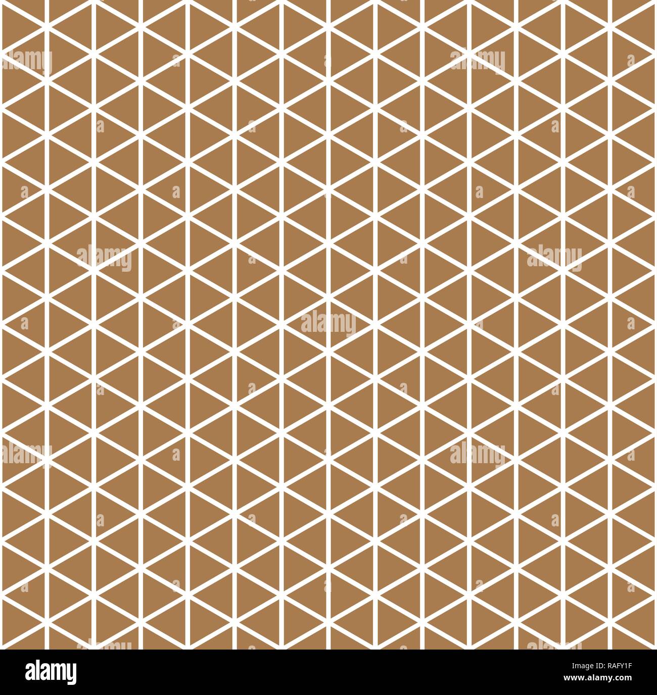 Vector golden repeating geometric triangular grid seamless pattern. Modern stylish texture with ...