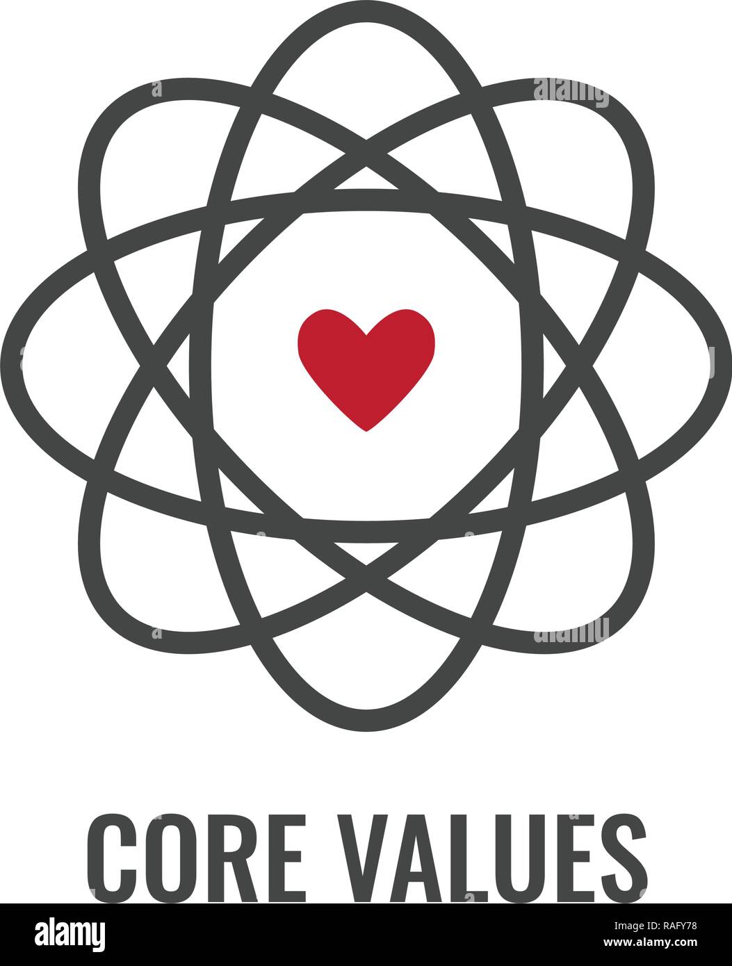 Core Values Outline or Line Icon Conveying Integrity & Purpose Stock Vector Image & Art - Alamy