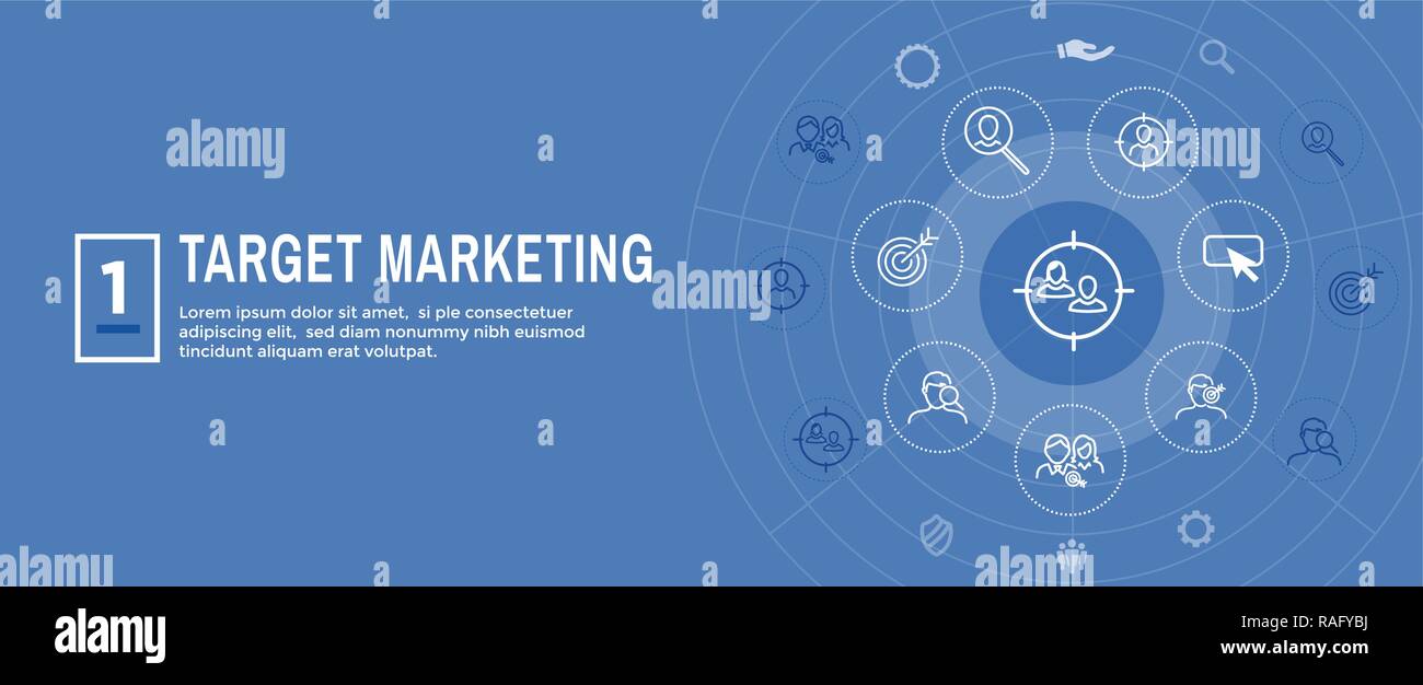 Target Marketing Icon Set - Web Header Banner Stock Vector Image & Art ...