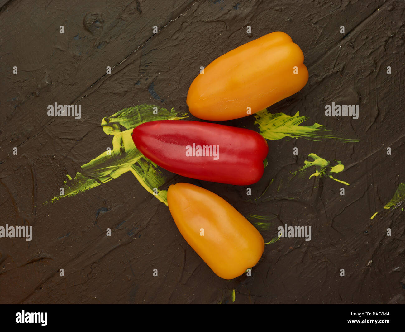 Fun sized sweet pepper food still-life photograph Stock Photo - Alamy