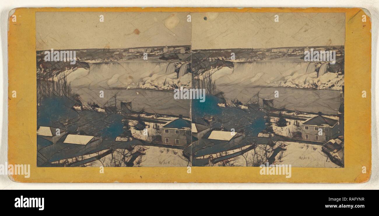 Niagara Falls, American Fall, winter, No. 66, Canadian, about 1865 ...