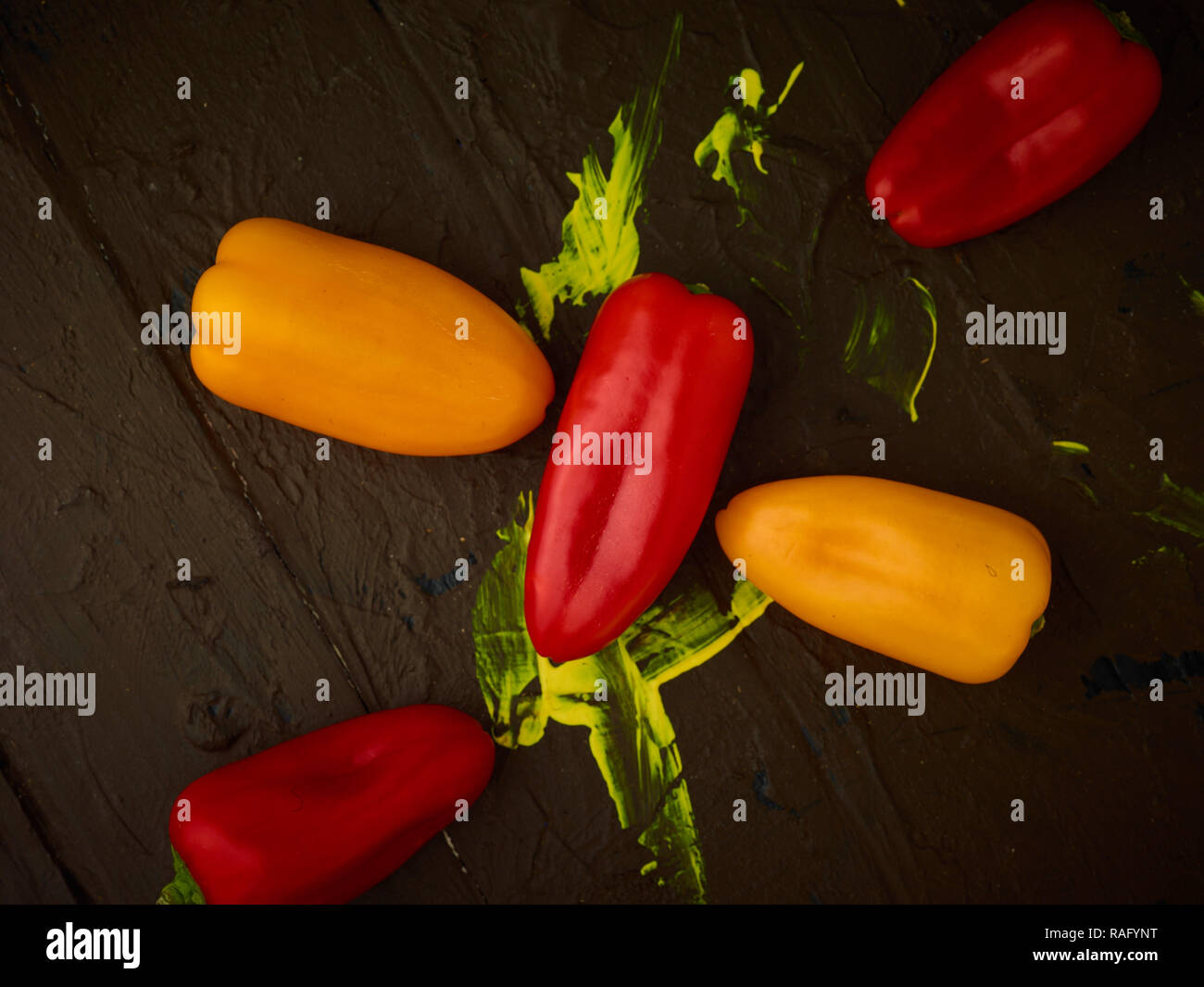 Fun sized sweet pepper food still-life photograph Stock Photo - Alamy