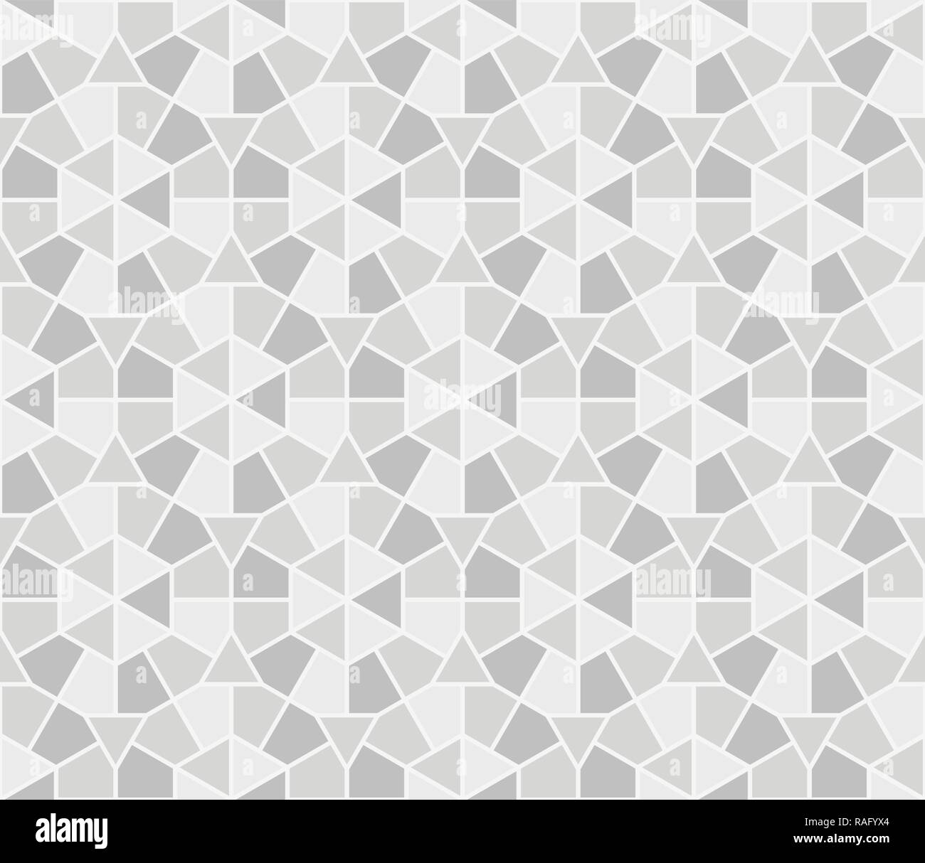 Arabic gray round floral ornament seamless pattern. Moroccan circle ...