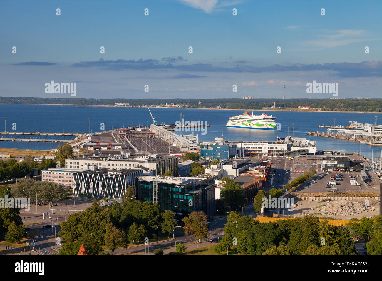 TALLINN, ESTONIA - AUGUST 1, 2017: The new sea terminal of Tallinn ar ...