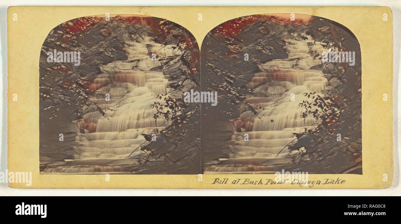 Fall at Bush Point, Cayuga lake, American, about 1870, Albumen silver ...