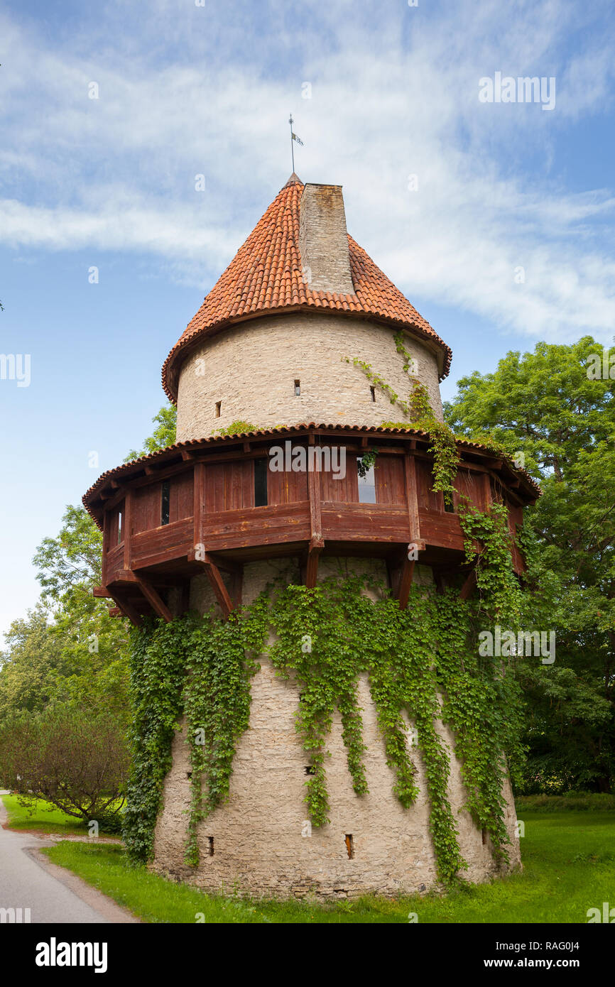 The smallest castle in Europe, 16 century. Donjon Kiiu, Estonia Stock ...