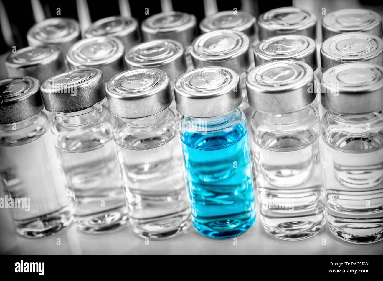 Several vials with medication, conceptual image Stock Photo - Alamy