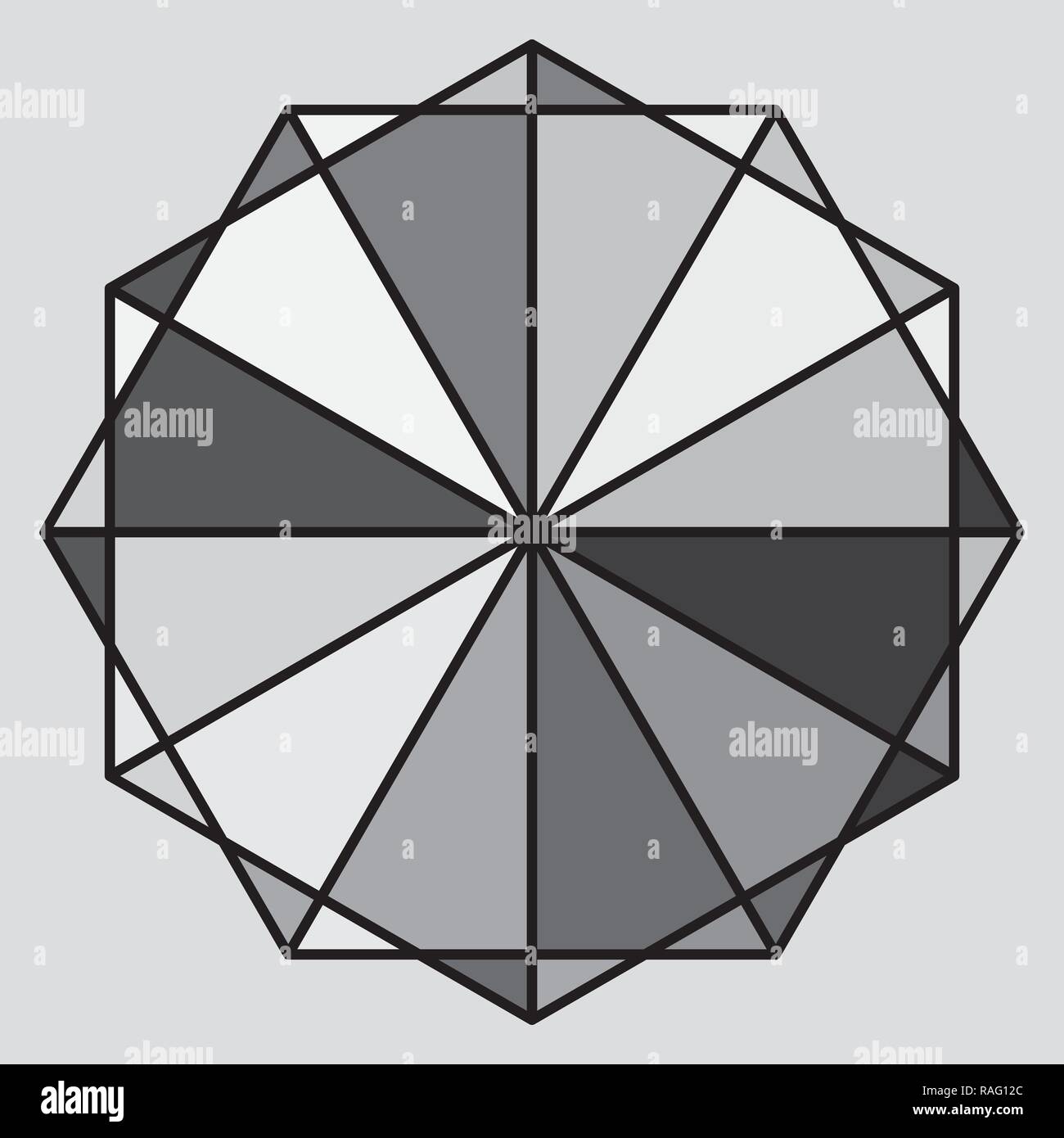 Polygon table frame for your text and a big data icon, vector and ...
