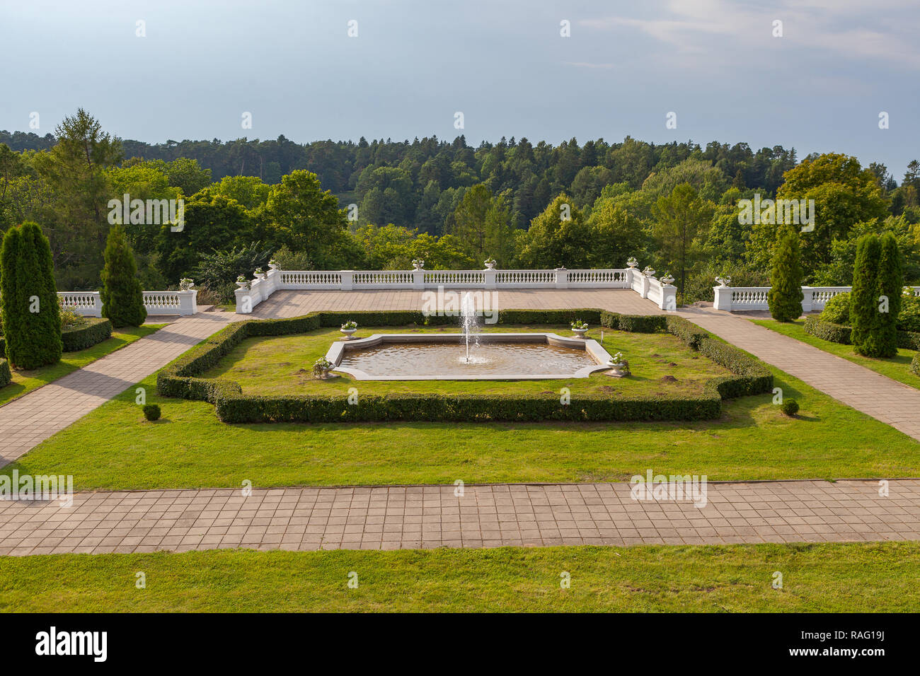 Toila-Oru park in Estonia. Former residence of the first president of ...
