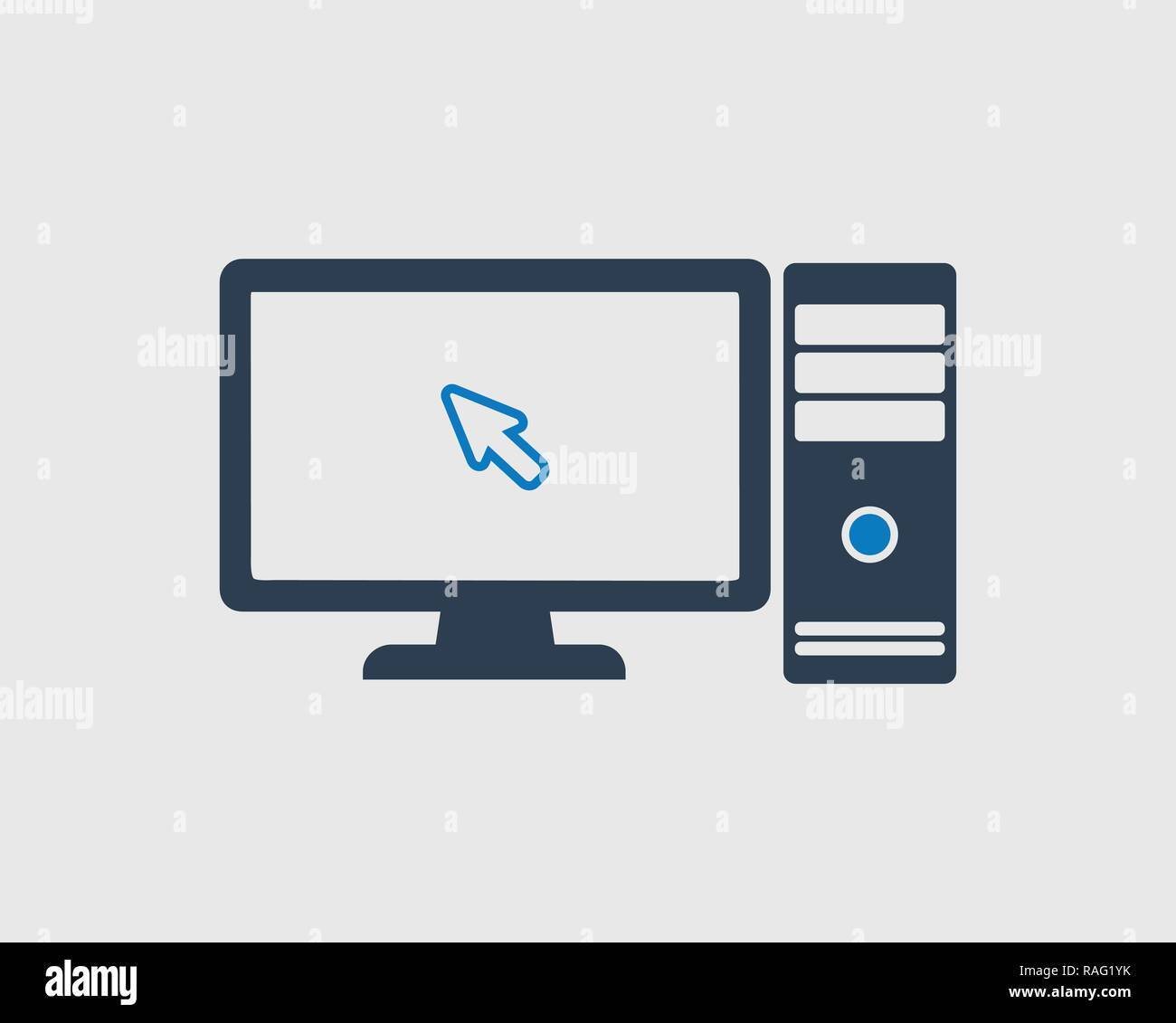 Monitor mouse cpu Stock Vector Images - Alamy