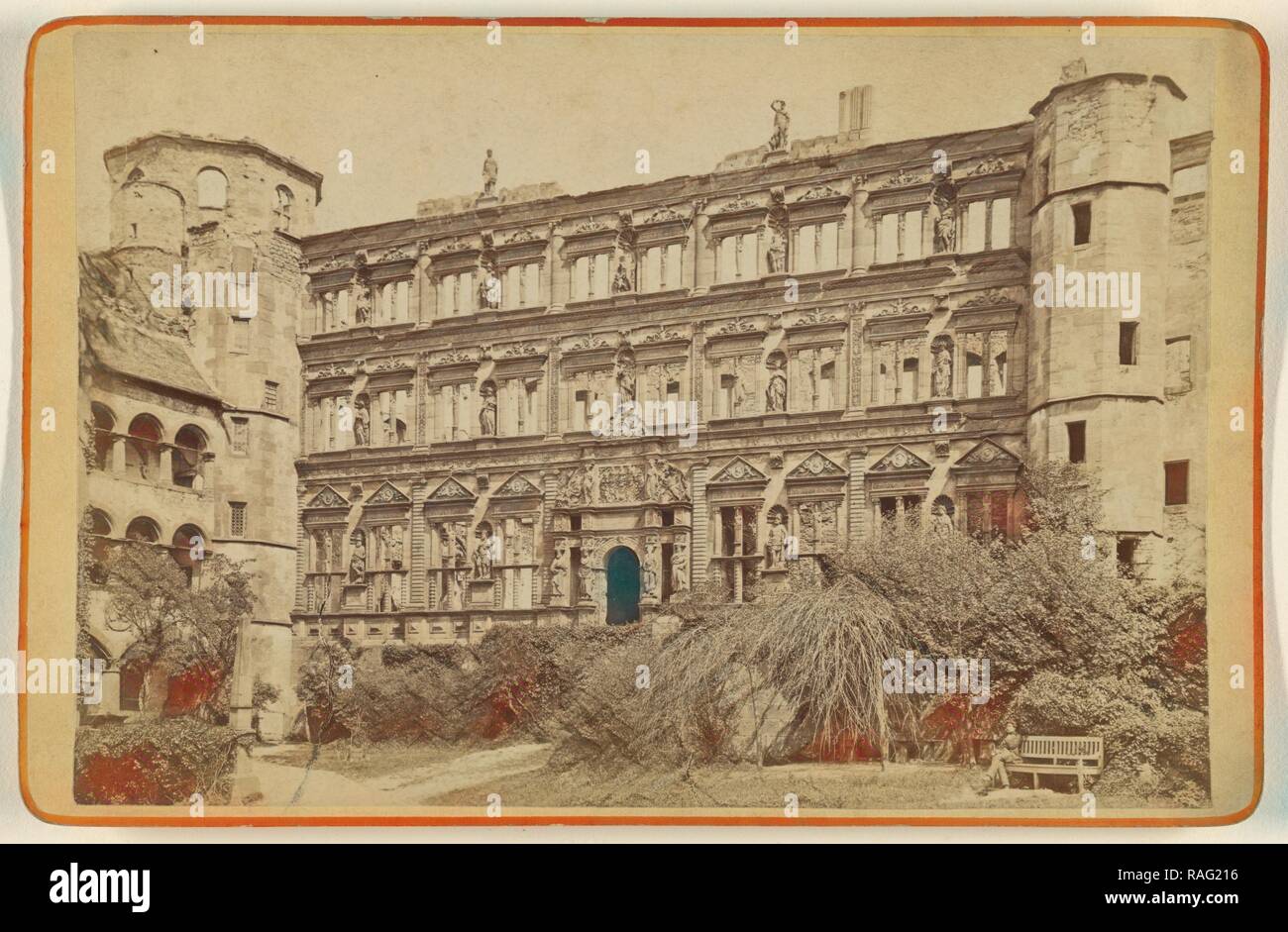 View of three-storey palace at Heidelberg, Germany, Eduard Lange ...