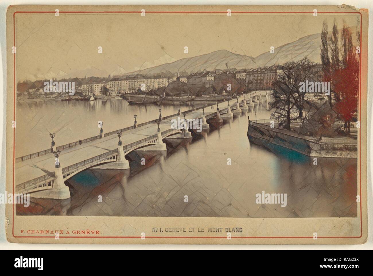 Geneve et le Mont Blanc, Florentin Charnaux (Swiss, 1832 - 1883, active ...
