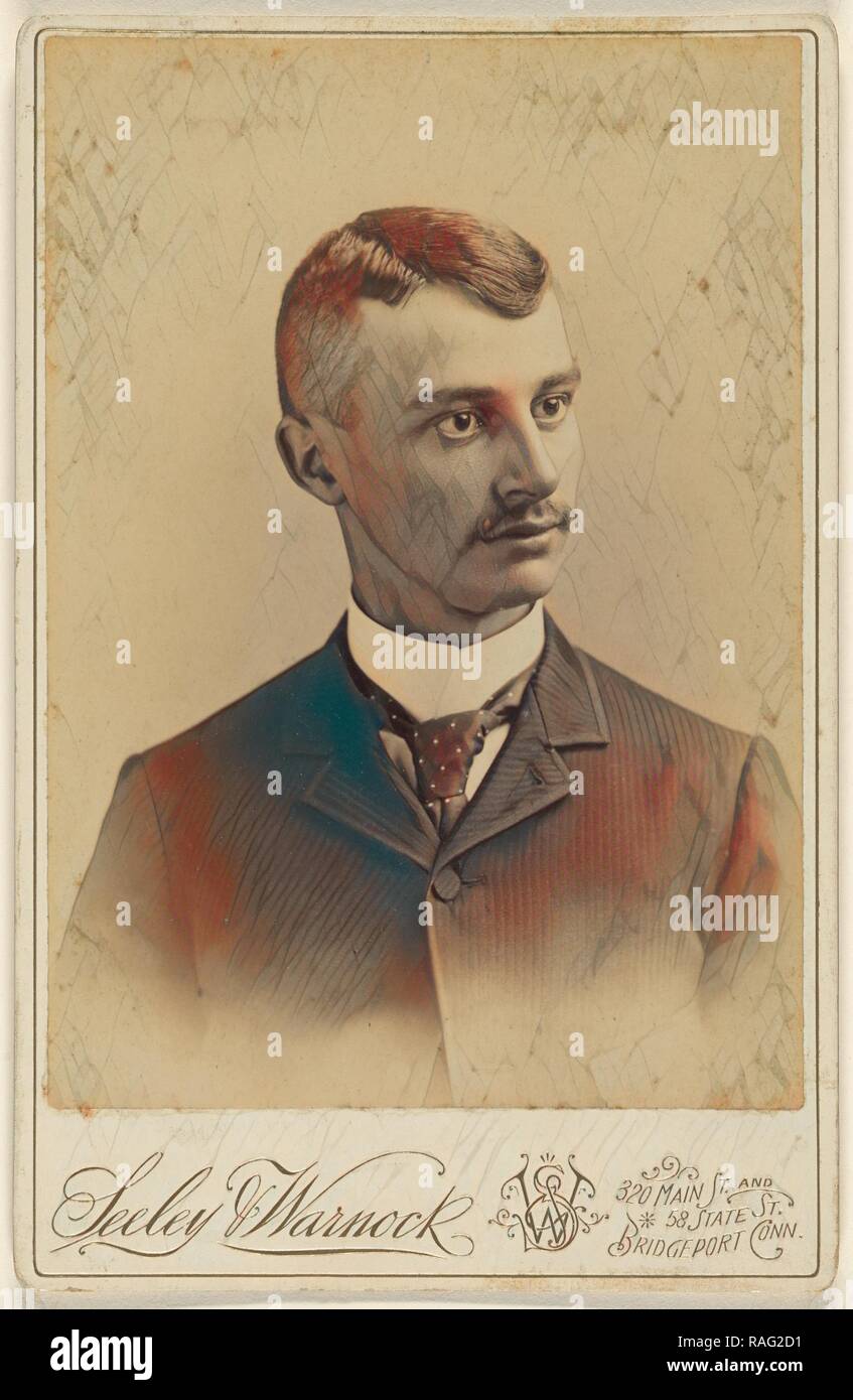 well-groomed man with moustache, Seeley & Warnock, 1893, Albumen silver ...