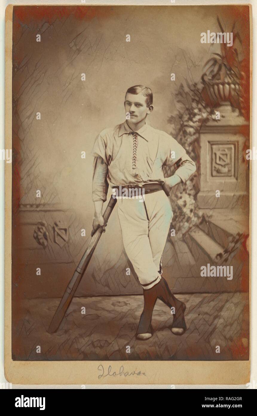 Haberer(?) baseball player in uniform, J.P. Woodworth (British, active ...