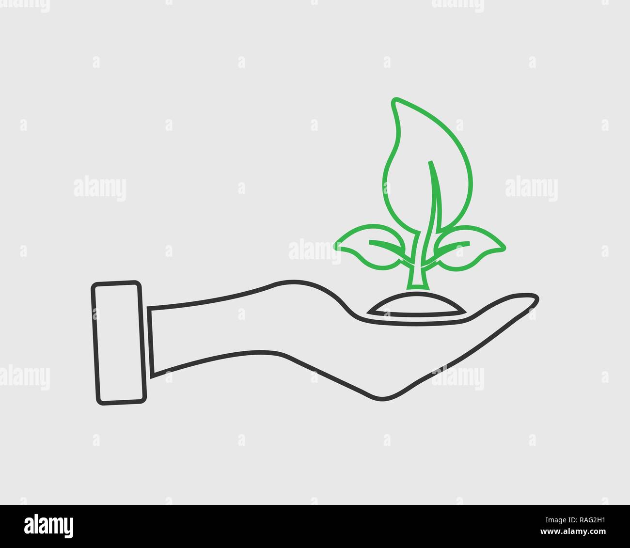 Plant ground save care Stock Vector Images - Alamy