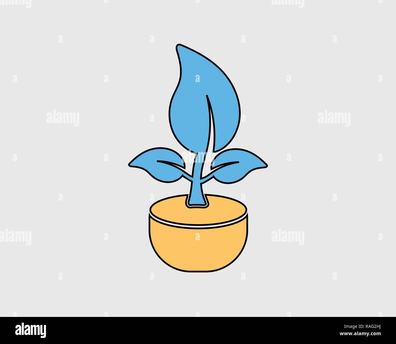 Colorful Plant Icon on gray background Stock Vector Image & Art - Alamy