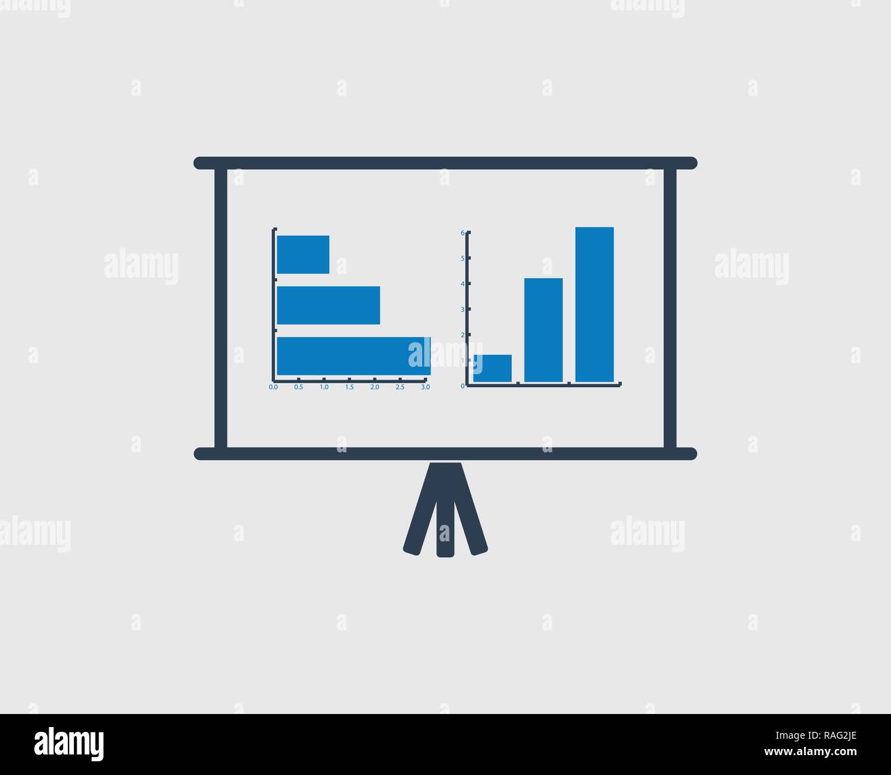 Presentation billboard sign icon. Scheme and Diagram symbol. Graphic ...