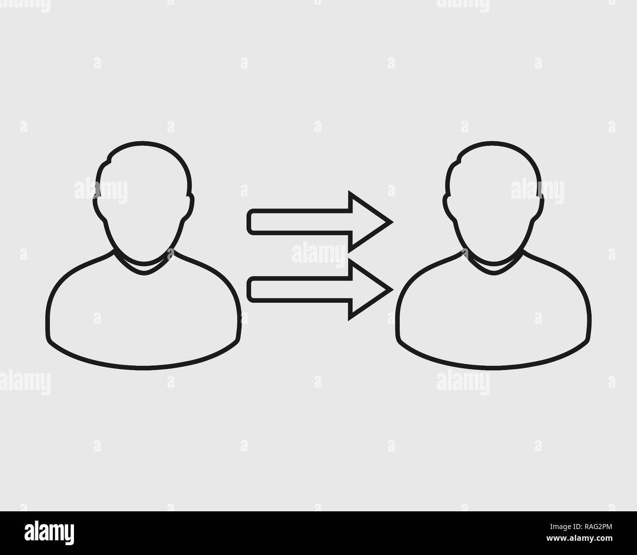 Shadow people on gray Stock Vector Images - Alamy