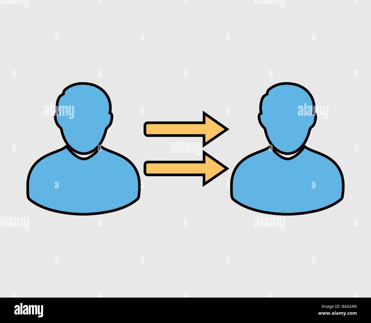 Shadow people on gray Stock Vector Images - Alamy