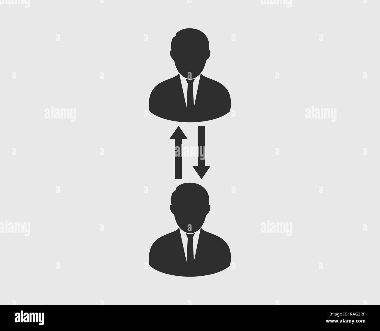 Replace Worker Icon on gray background. Flat style vector EPS Stock ...