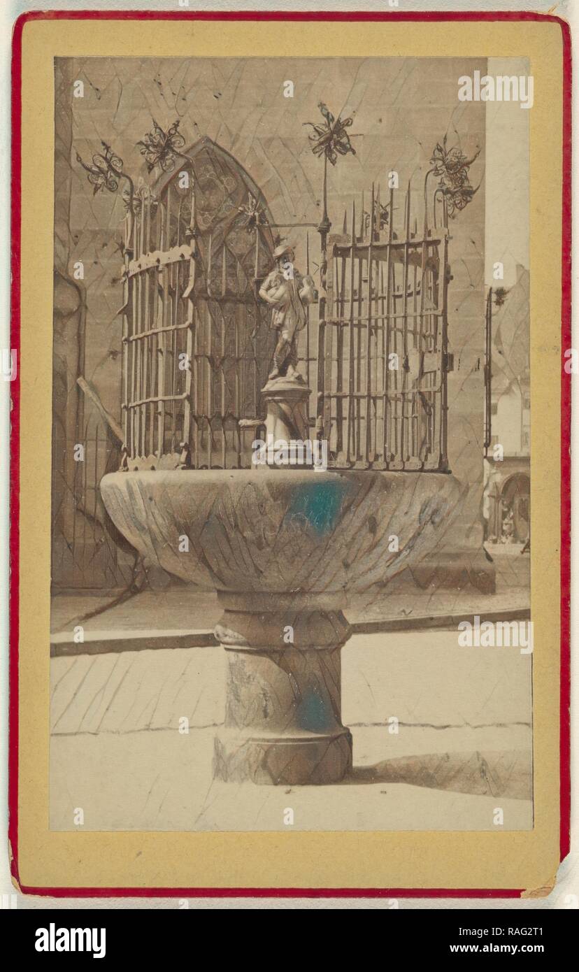 Gansemannchen. Fountain of Goose Head, Nurnberg, German, about 1870 ...