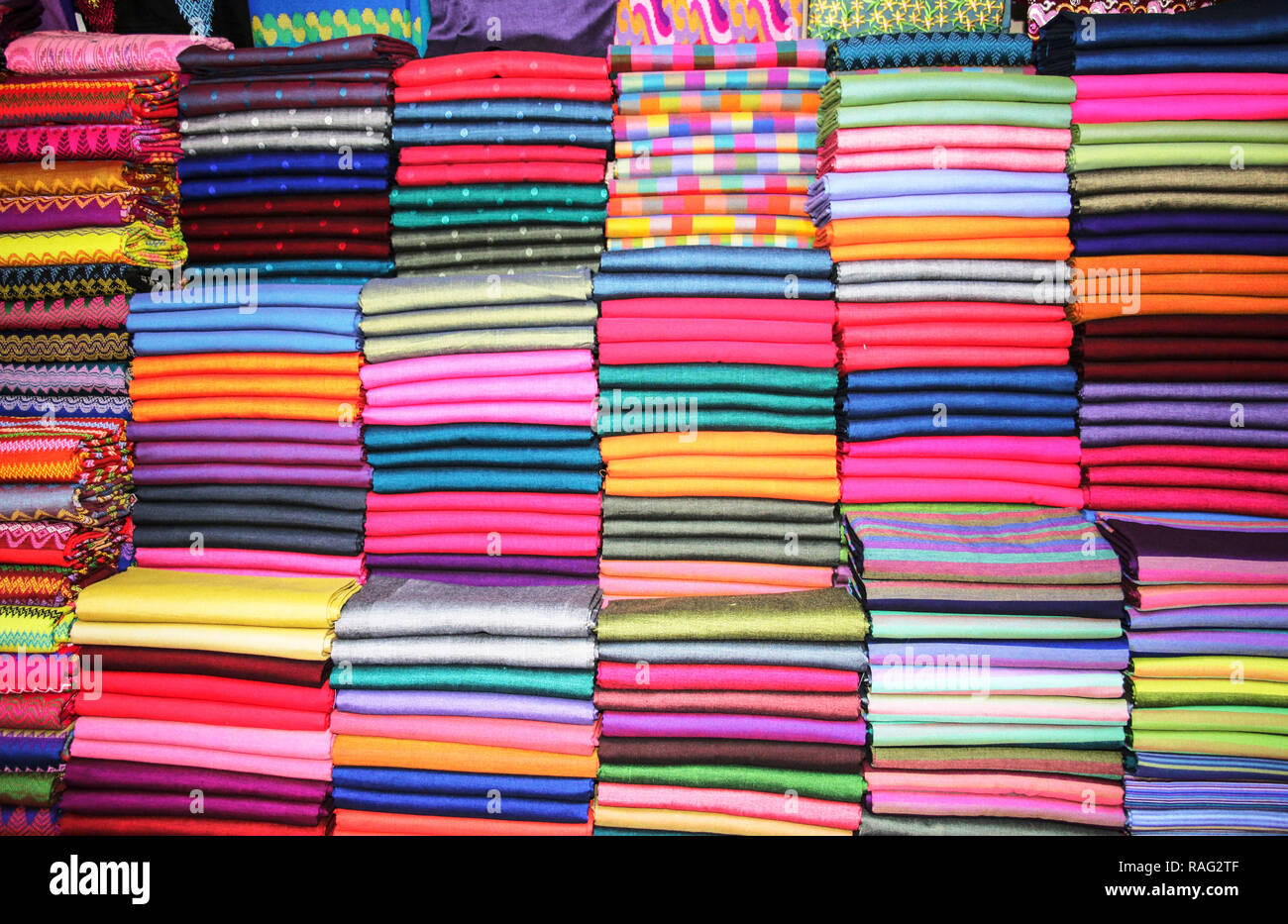 Handmade fabrics of different colors, Pakokku,Myanmar Stock Photo - Alamy
