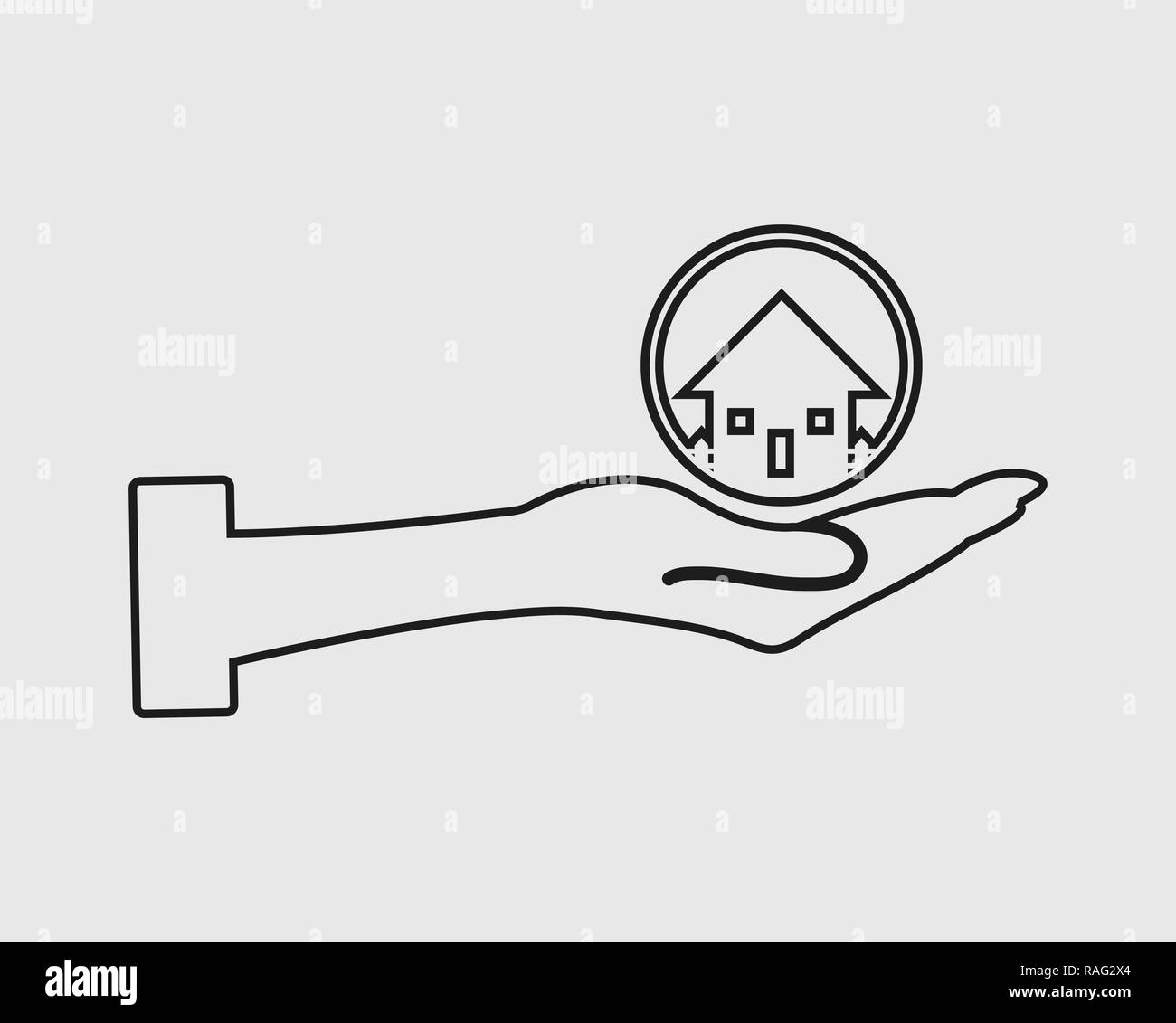 Real estate security illustration Black and White Stock Photos & Images ...