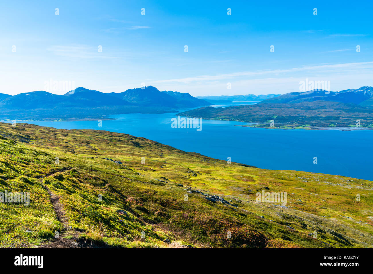 Aerial view strait in tromso hi-res stock photography and images - Alamy