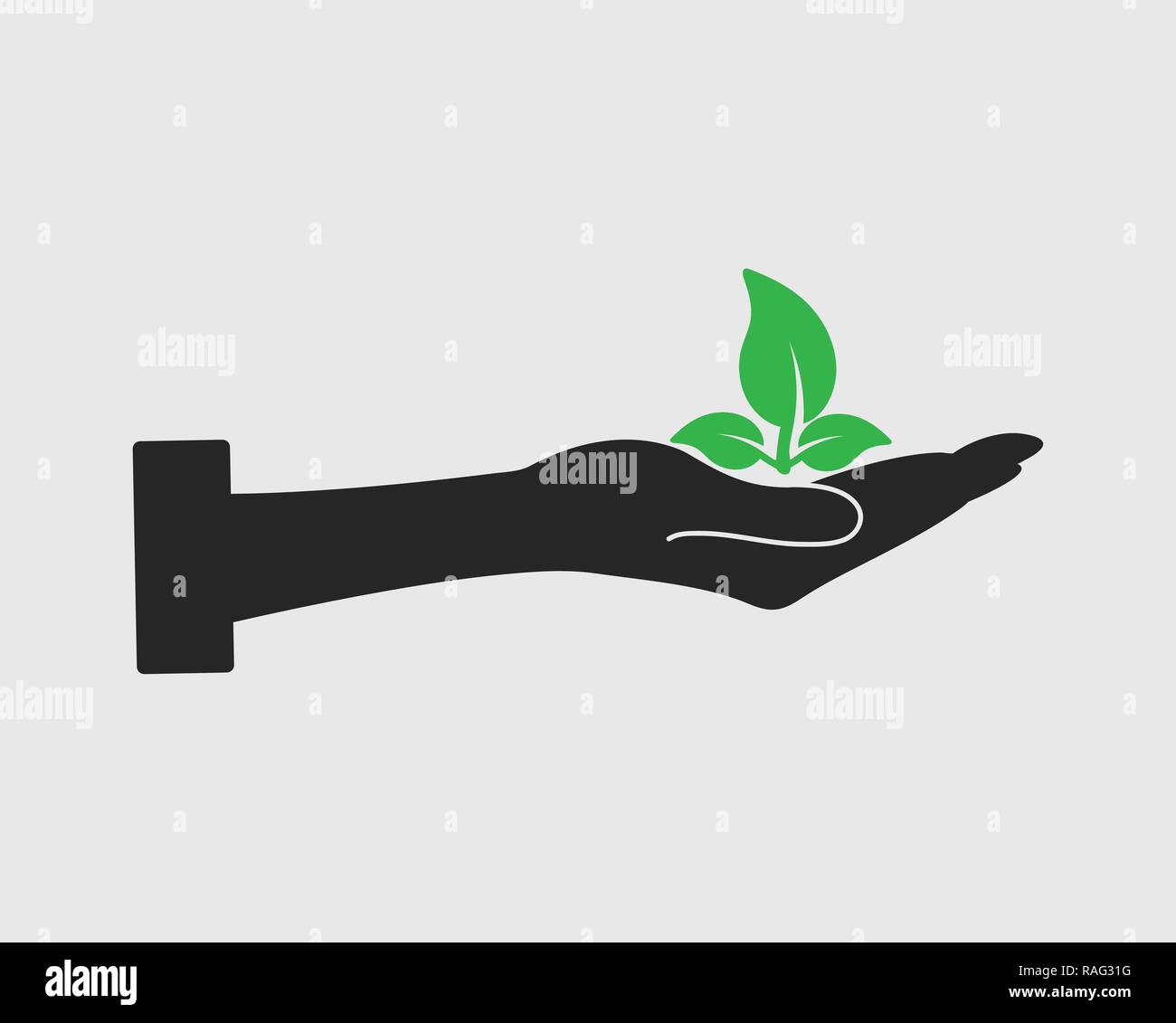 Save Plant Icon on gray background flat style vector eps Stock Vector ...