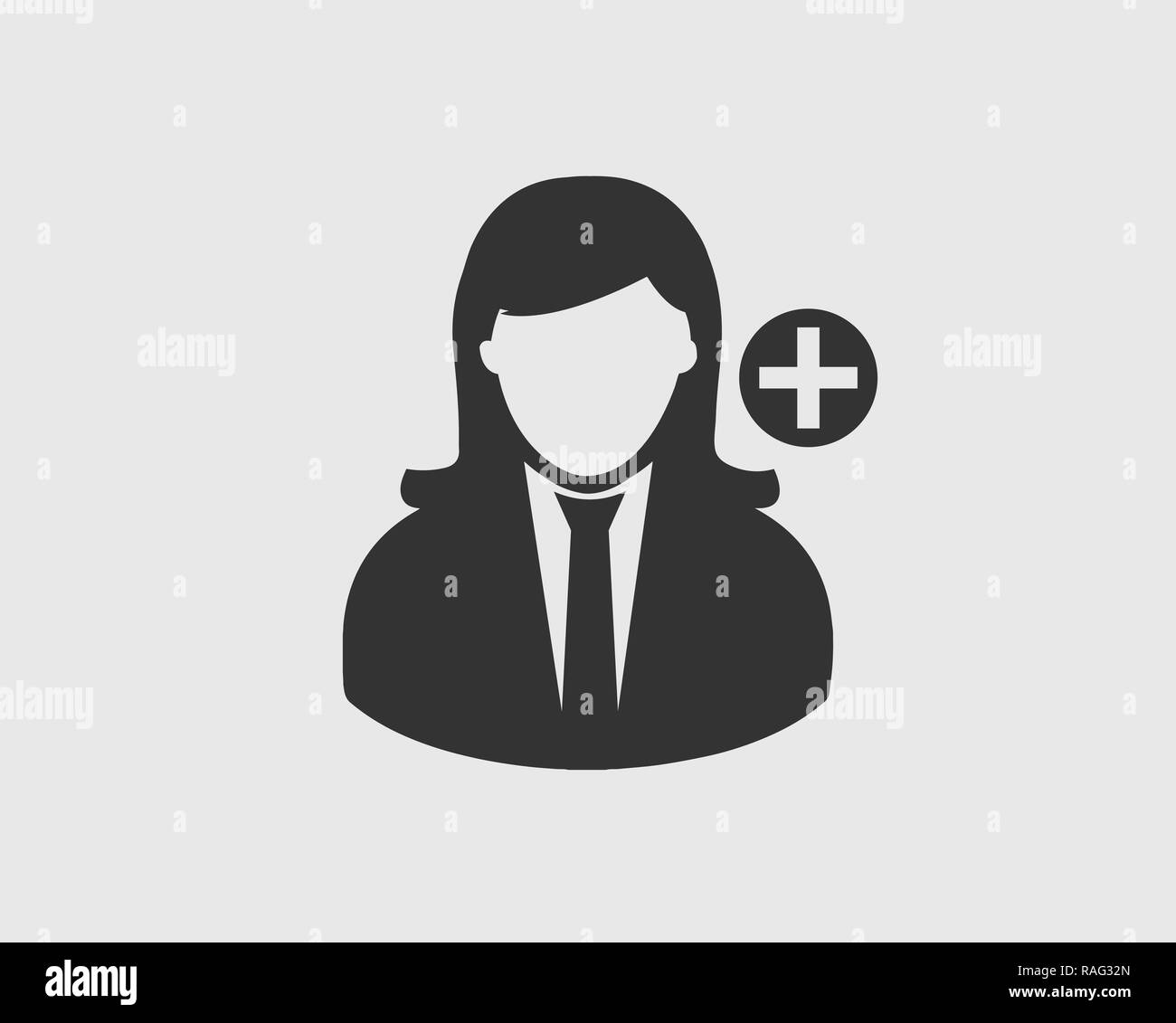 Increase or Add users Icon on gray background Stock Vector Image & Art ...