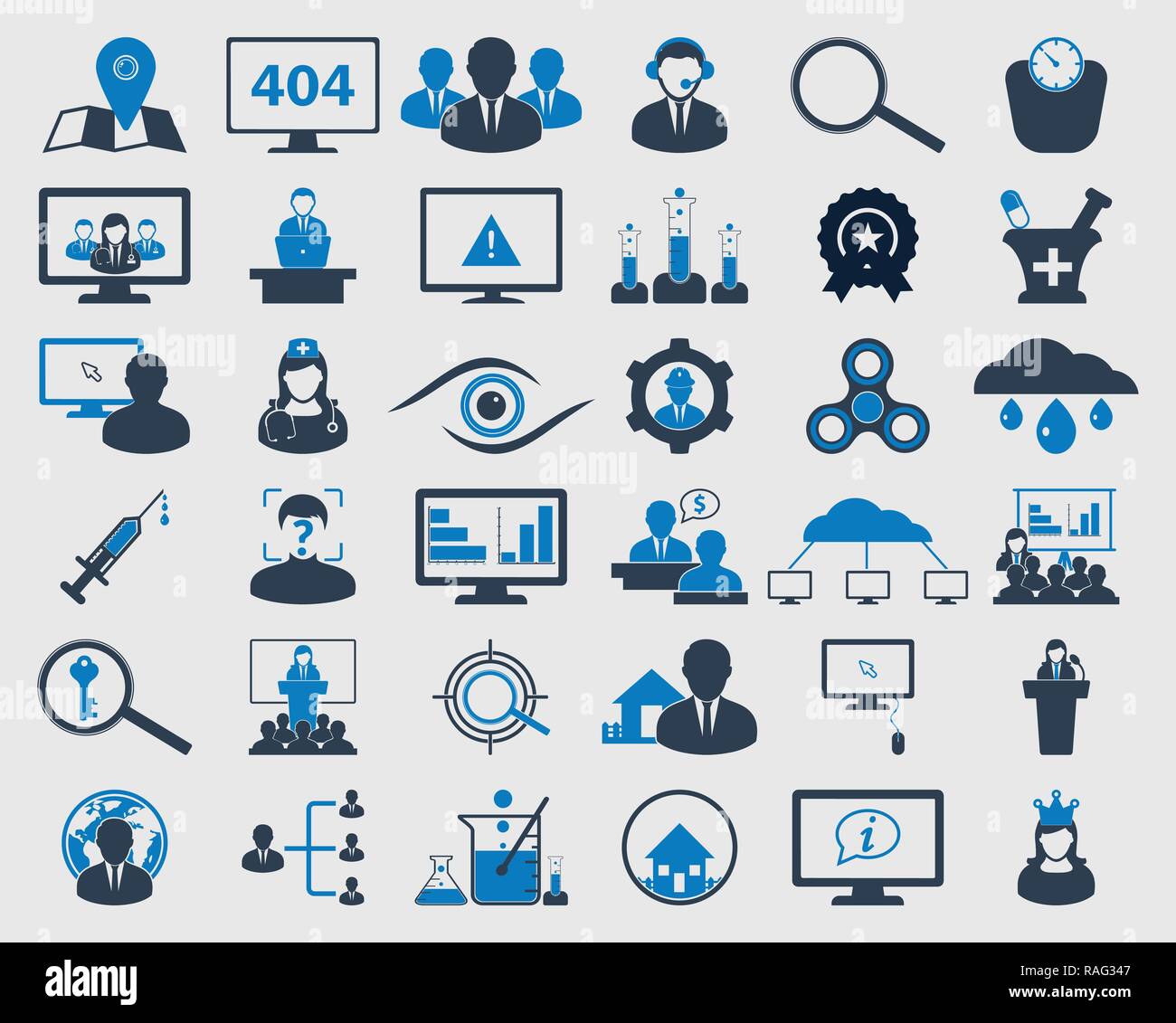 Business icon set. Flat style vector EPS Stock Vector Image & Art - Alamy