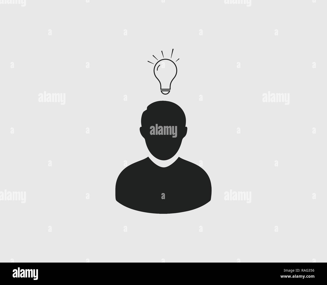 Solution Icon on gray background. Flat style vector EPS Stock Vector ...