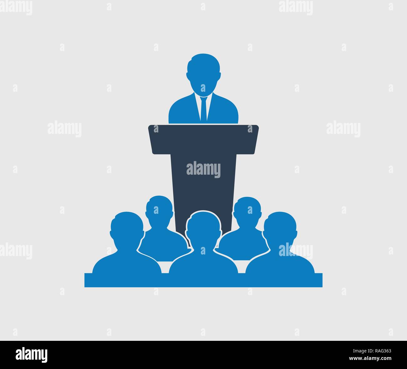 Man Giving Speech Microphone Stock Vector Images - Alamy