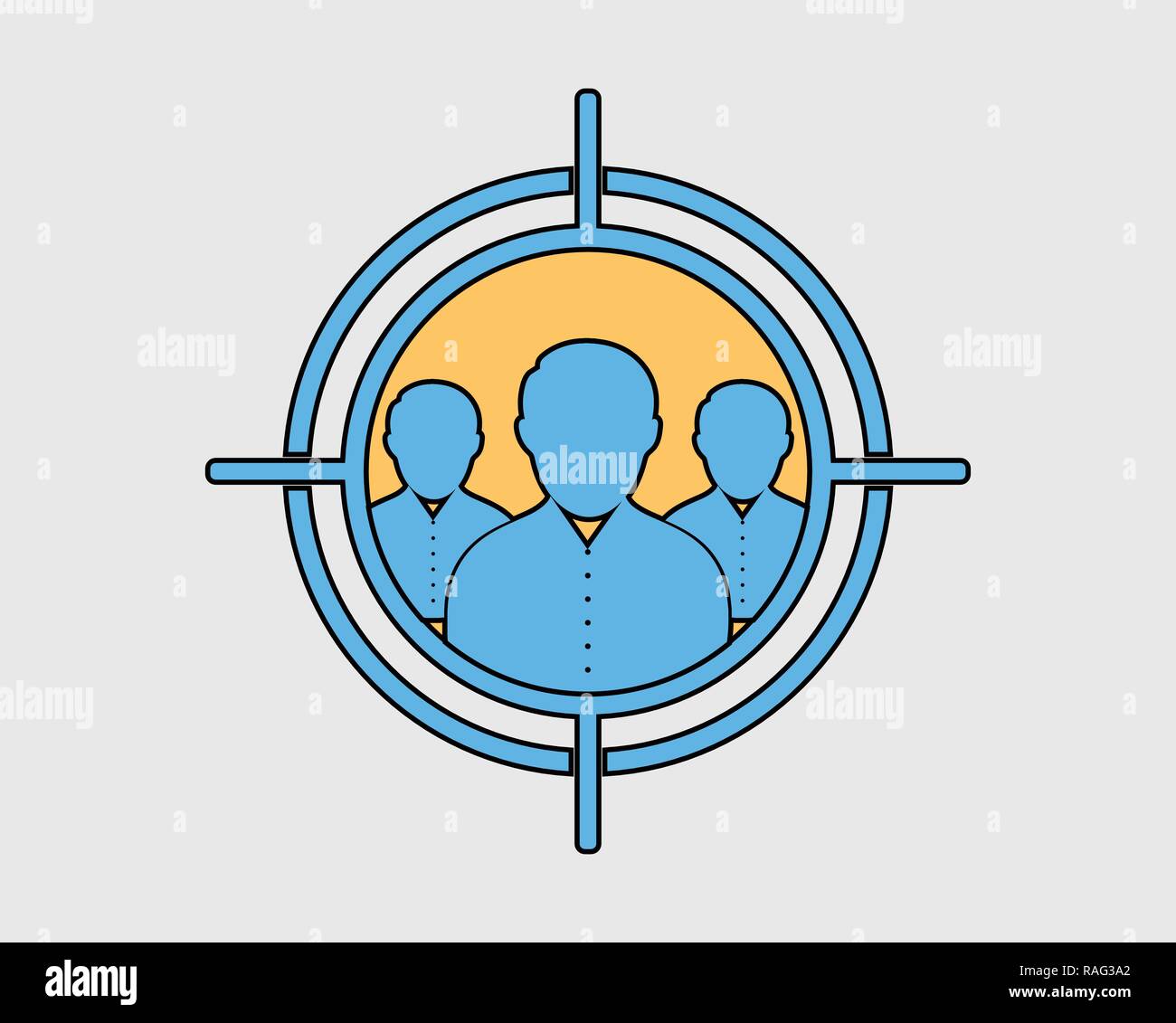 Colorful Target audience icon on gray background Stock Vector Image & Art - Alamy