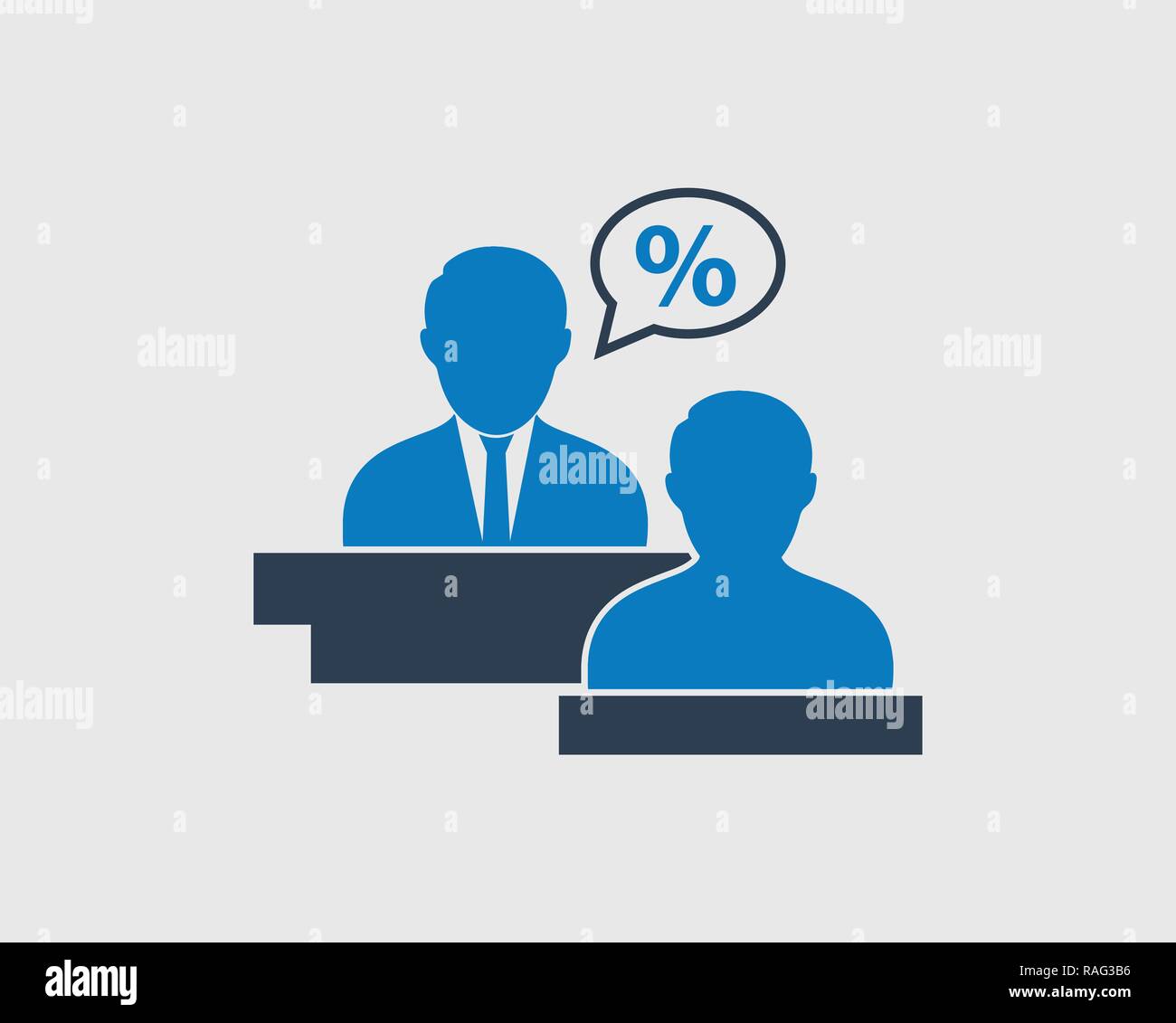 Tax advisor icon on gray background. Flat Icon vector EPS Stock Vector ...