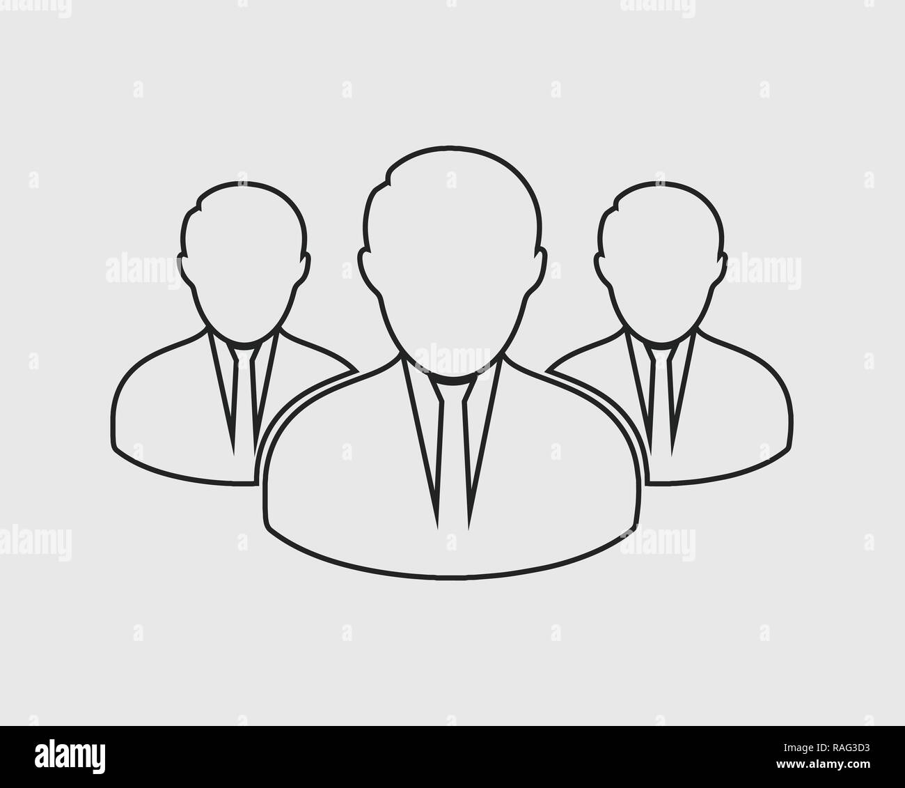 Corporate team icon on Stock Vector Images - Alamy