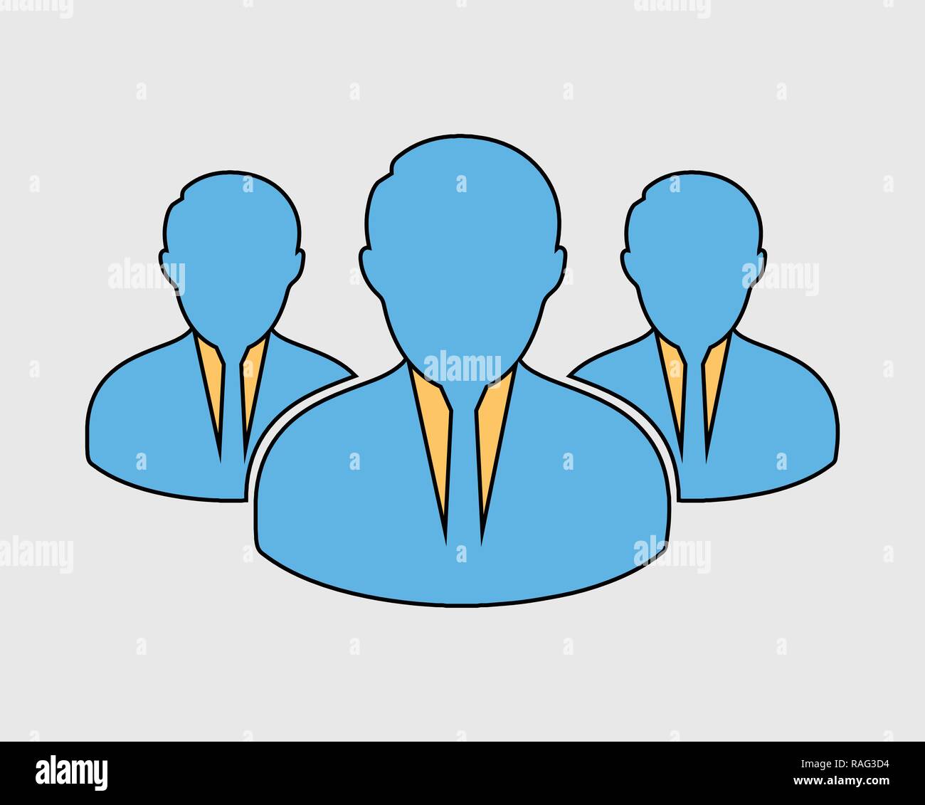 Corporate team icon on Stock Vector Images - Alamy