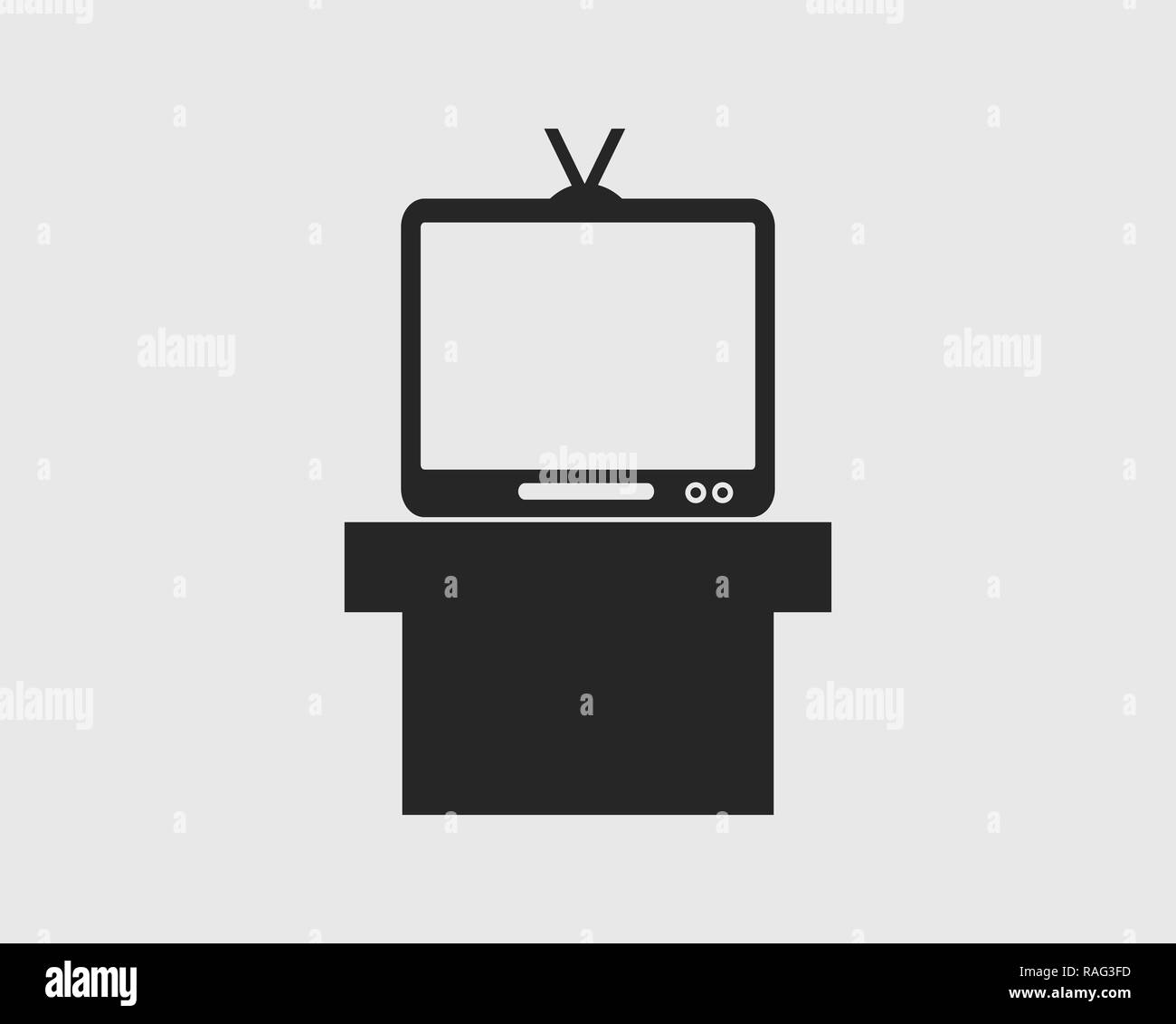Old tv on vintage background Black and White Stock Photos & Images - Alamy