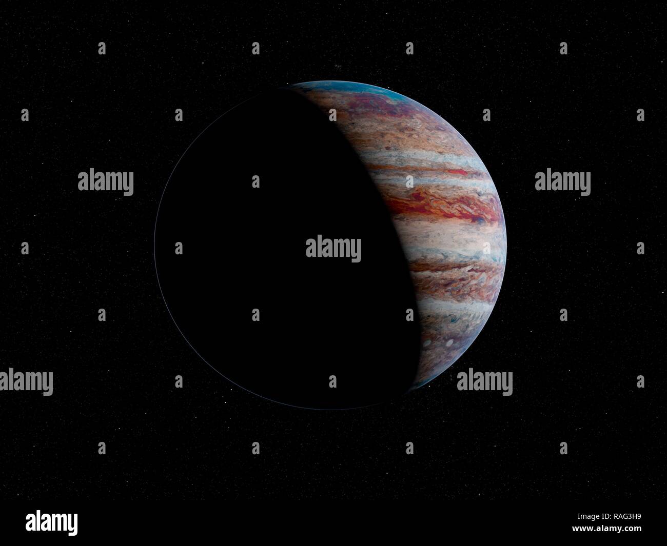Illustration of Jupiter Stock Photo - Alamy