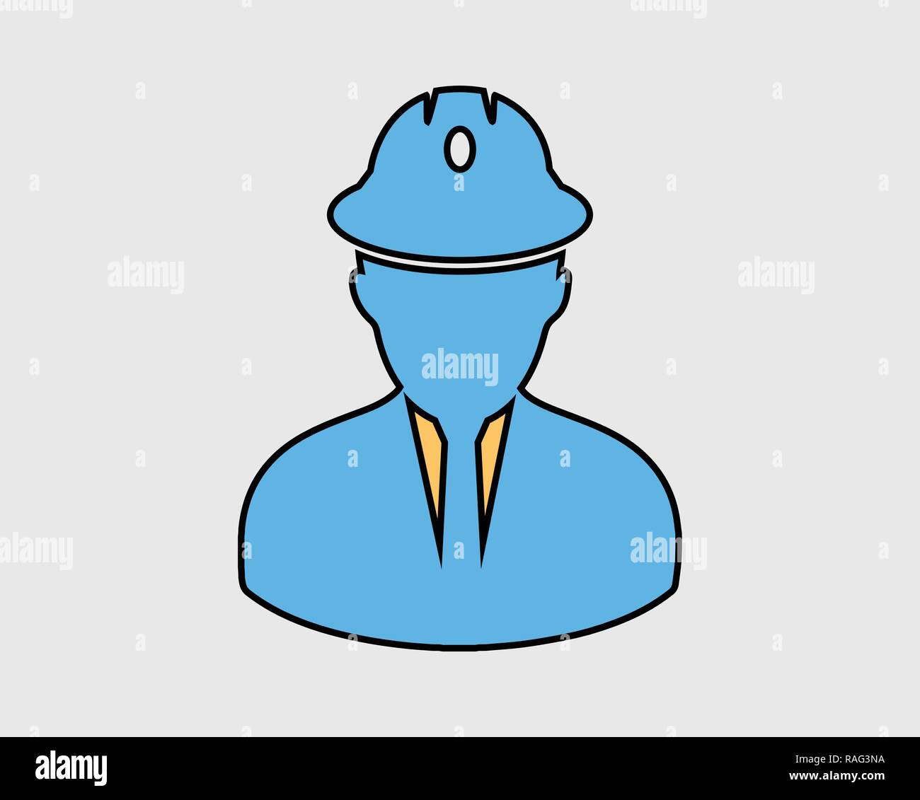 Engineer pictogram helmet Stock Vector Images - Alamy